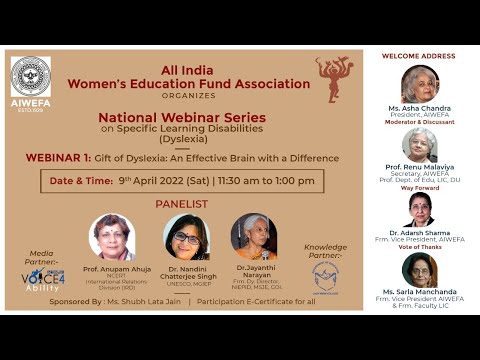National Webinar Series on Specific Learning Disabilities (Dyslexia)