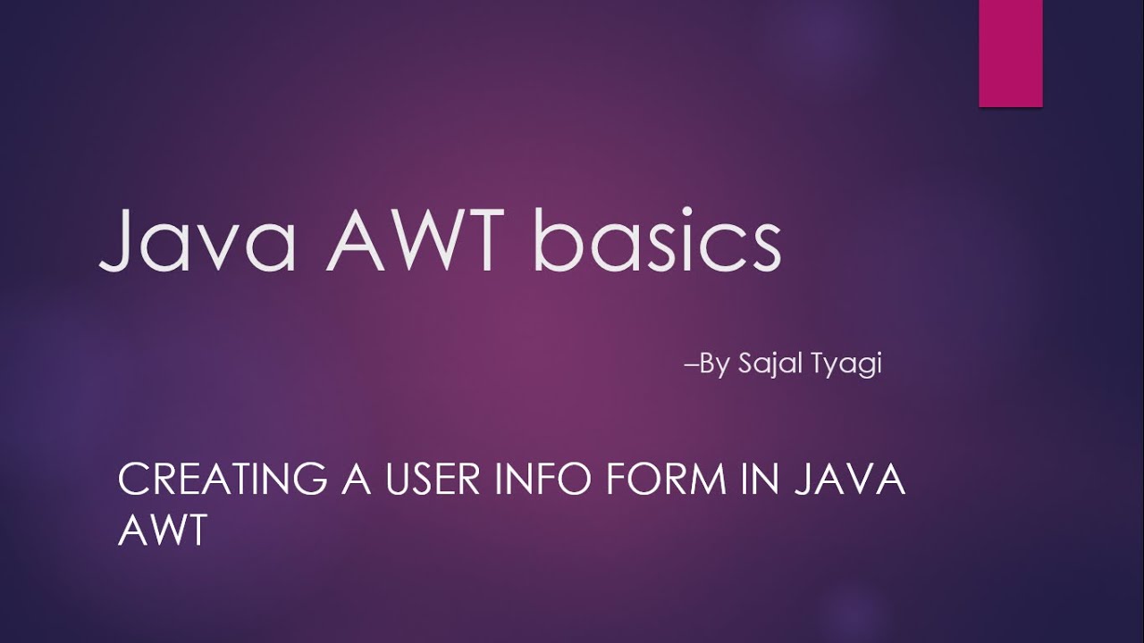 Create application form in java AWT