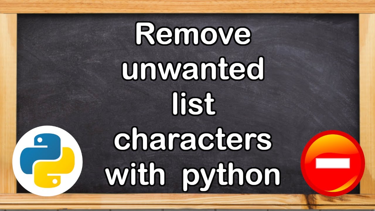 Remove characters from list objects with Python - Quick Python Tutorial - using Regular Expressions