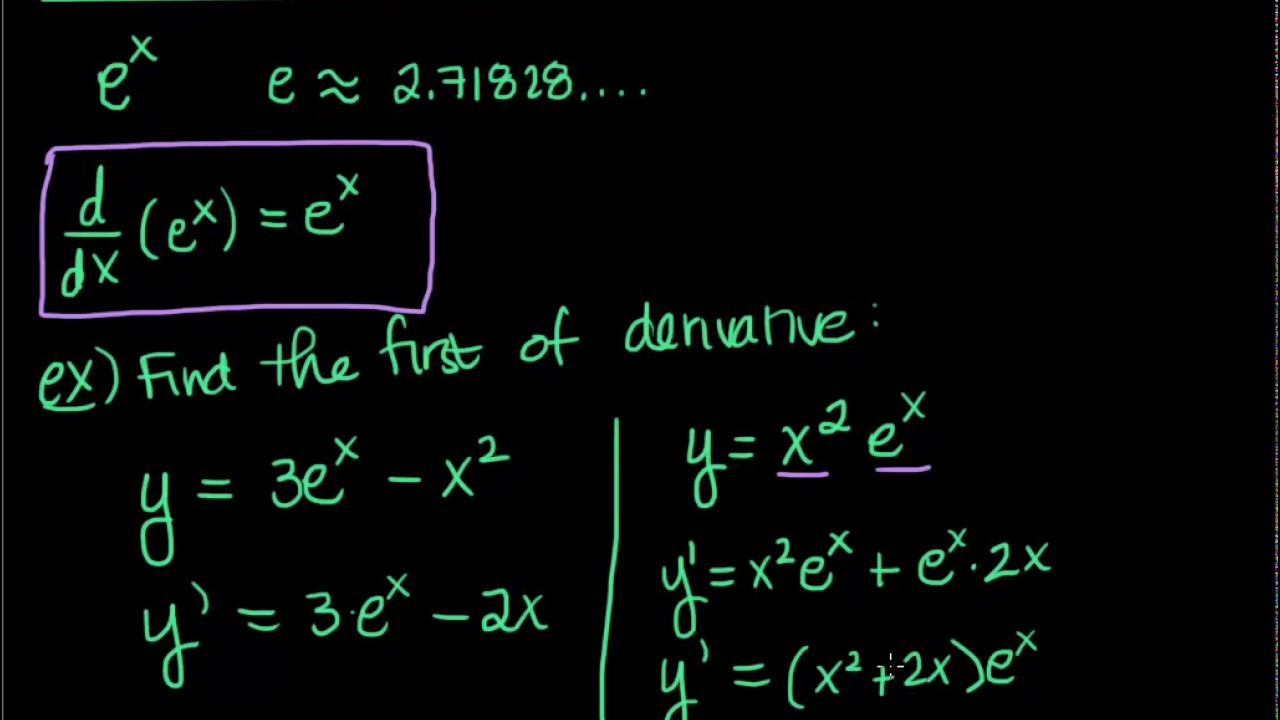 Section 4.2 The Exponential Function e^x