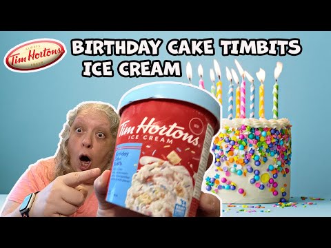 Tim Horton’s Birthday Cake Timbits Ice Cream | Jackie's Space