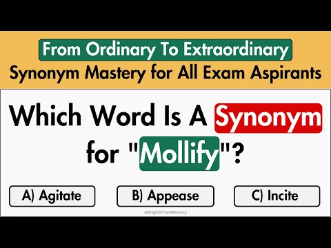 From Ordinary To Extraordinary | Synonym Mastery for All Exam Aspirants | English Test Mastery