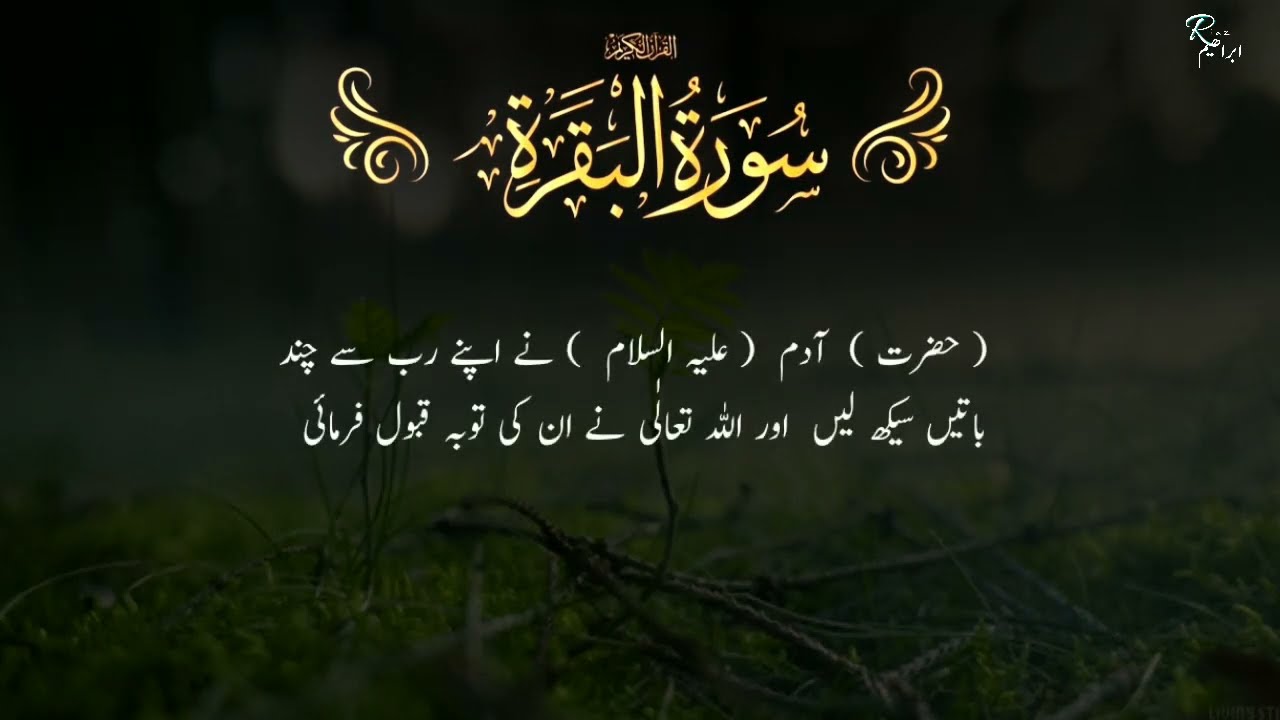 Surah Al Baqarah Quran Recitation Creation of Prophet Adam A S Riaz