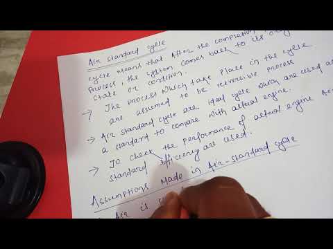 Assumption of air standard cycles