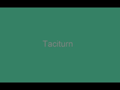 Taciturn Meaning in Urdu