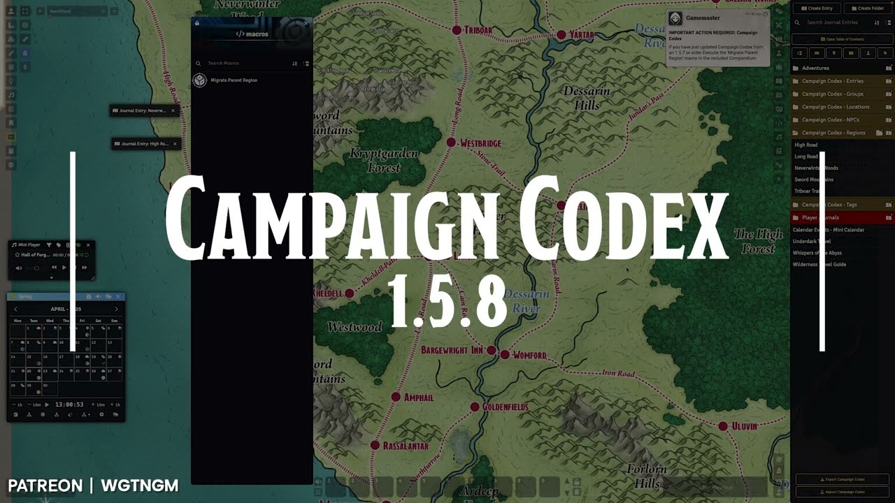 Campaign Codex 1.5.8