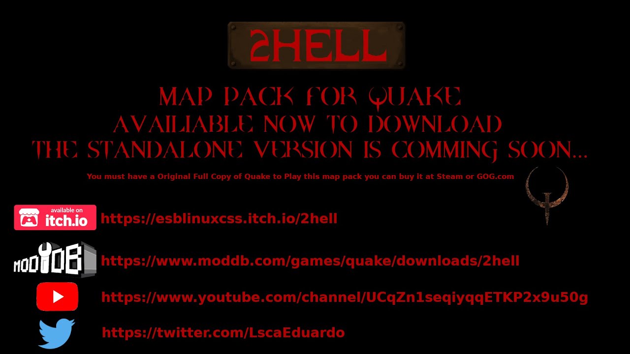 2HELL Quake Small Map Pack Mod Trailer
