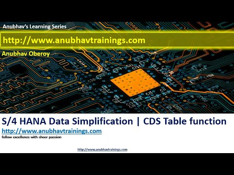 Learn S 4 HANA Data Model | ABAP CDS Table Function | s4 hana tutorial ...