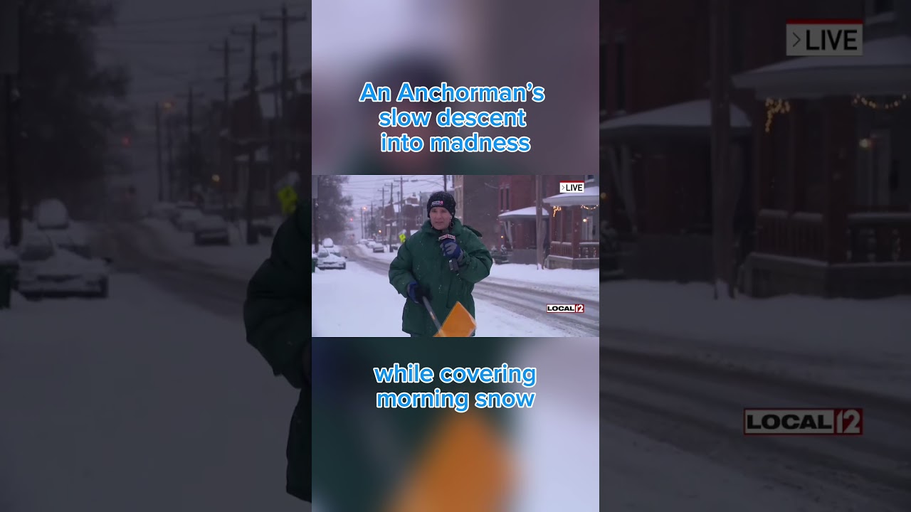 Anchorman gets increasingly chaotic during winter weather report