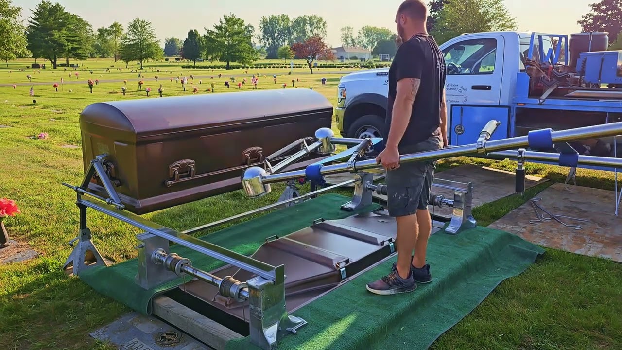 Setting A Clark Burial Vault