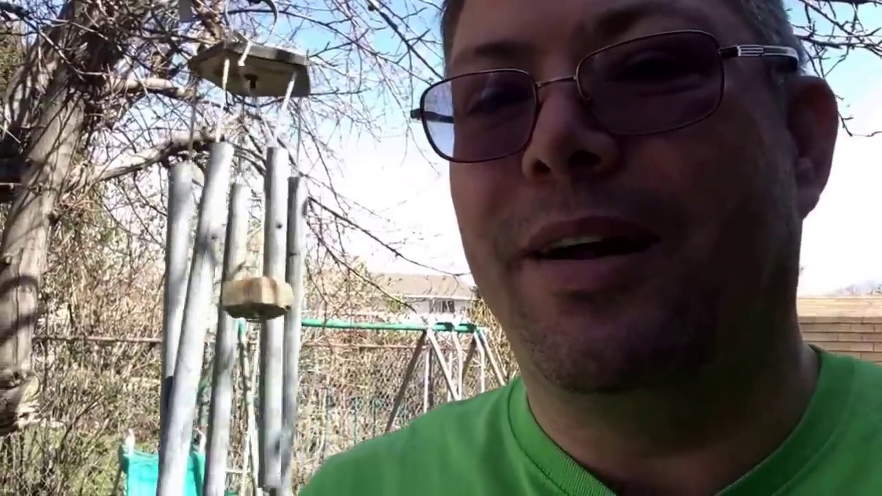Fence rail becomes a wind chime: part 1