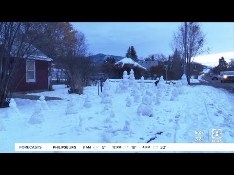 Snowmen take over Missoula yard bringing joy