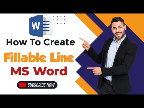 How To Make Fillable Lines In Microsoft Word || MS Word how to add fillable line