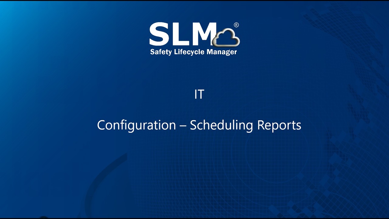 Configuration - Scheduling Reports