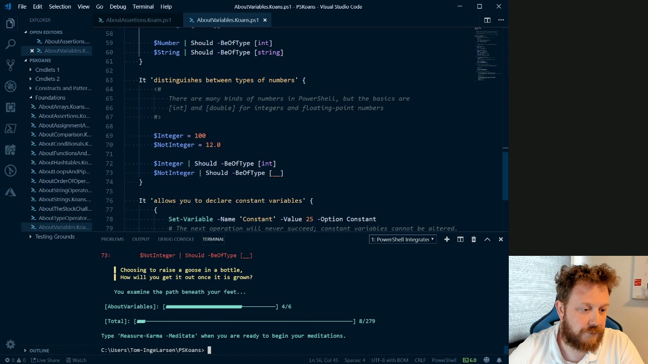 Let'sPlay Powershell: PSKoans #1
