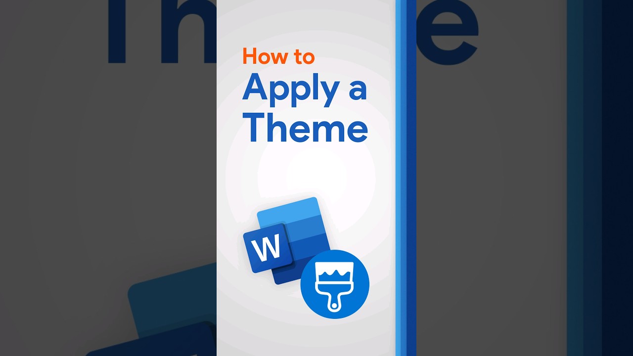 How to APPLY Document Themes [Quick Word Tutorial]