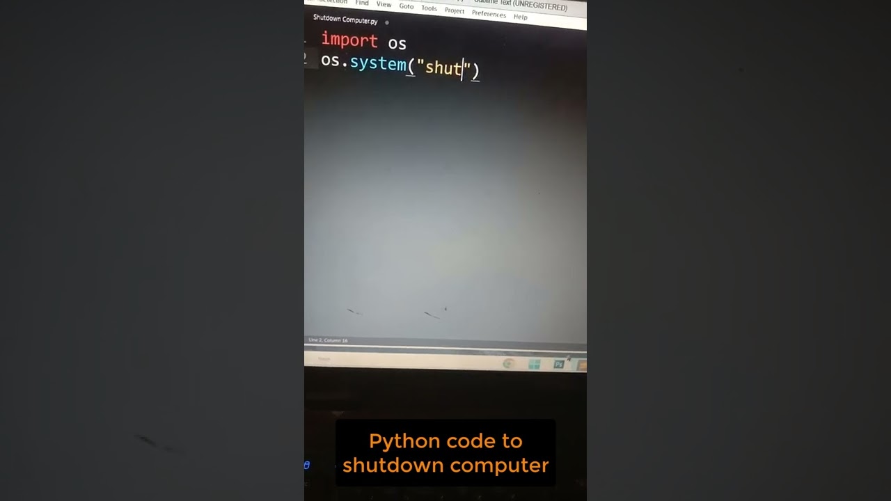 This is how you shutdown your computer with python 😎 #shorts
