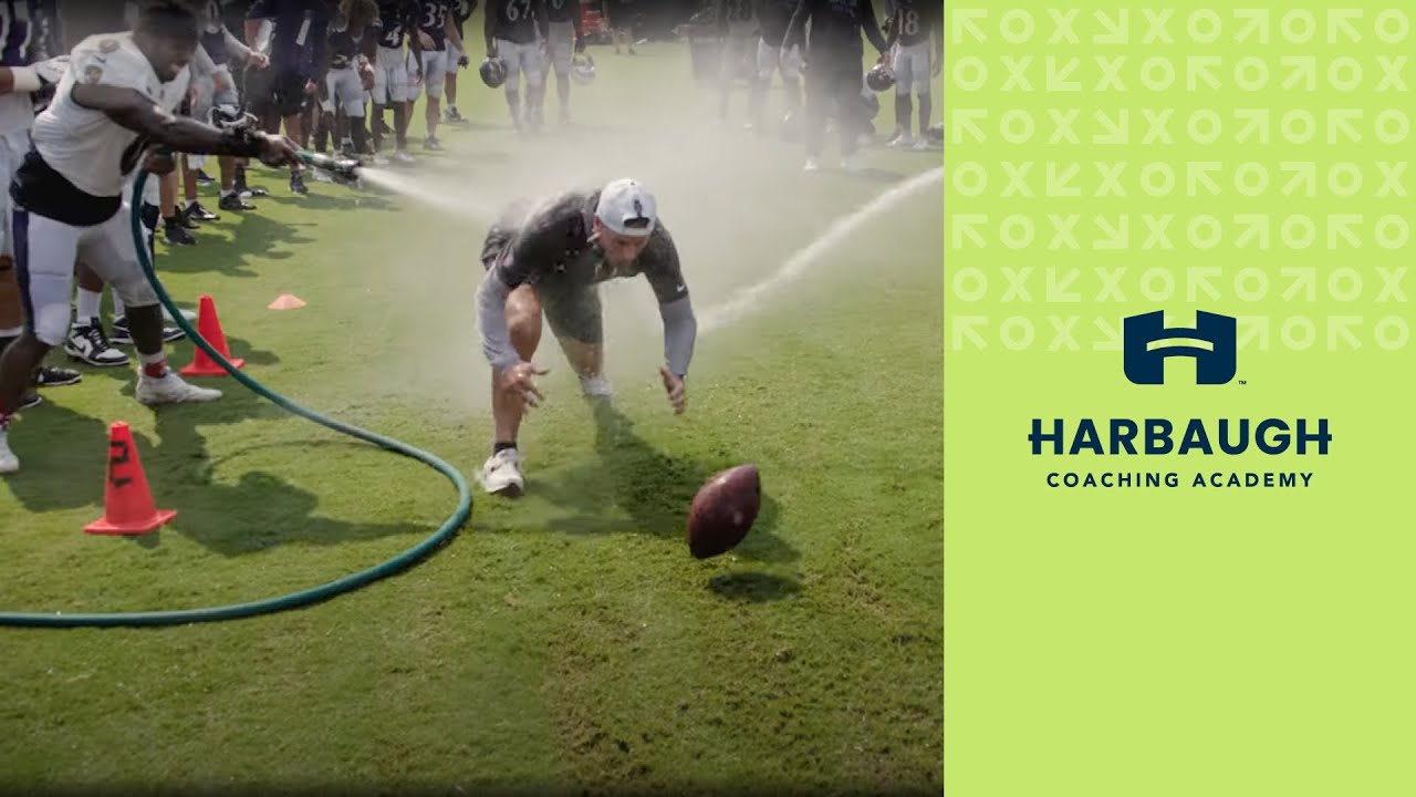 Coach Harbaugh Goes Down the Camp 'Slip and Slide' | Harbaugh Coaching Academy