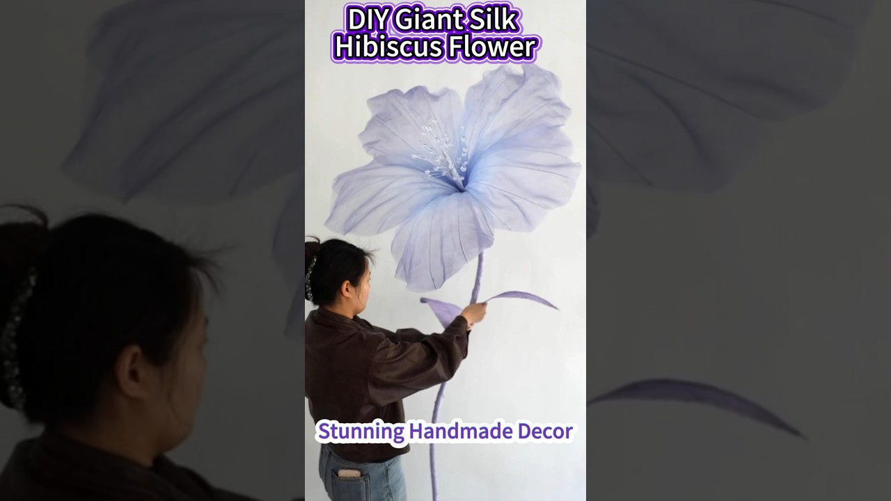 DIY Giant Silk Hibiscus Flower 🌸✨ Stunning Handmade Decor