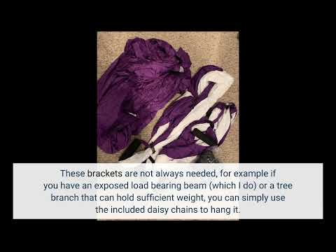 Link in Description ZELUS Aerial Yoga Swing Sling Strong Yoga Hammock Kit Set Trapeze Inversion...