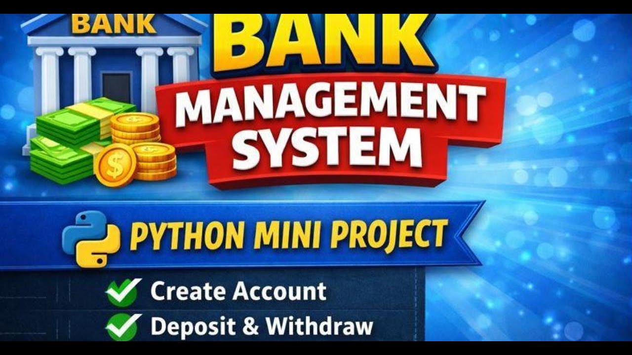 Python Mini Project | Bank Management System Using Python | Beginner Friendly Project