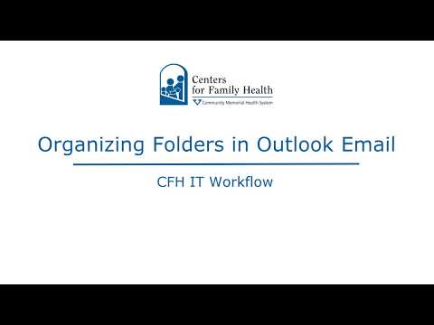 Organizing folders in Outlook Email