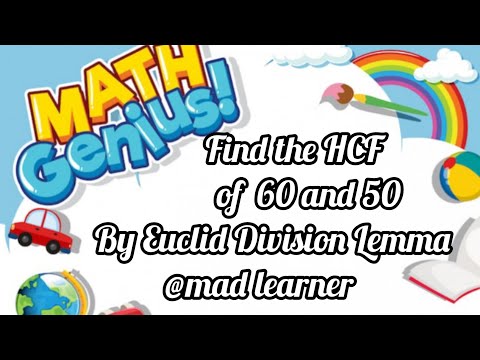 ||how to find HCF of the numbers by Euclid Division Lemma||like||share||subscribe||@mad learner||