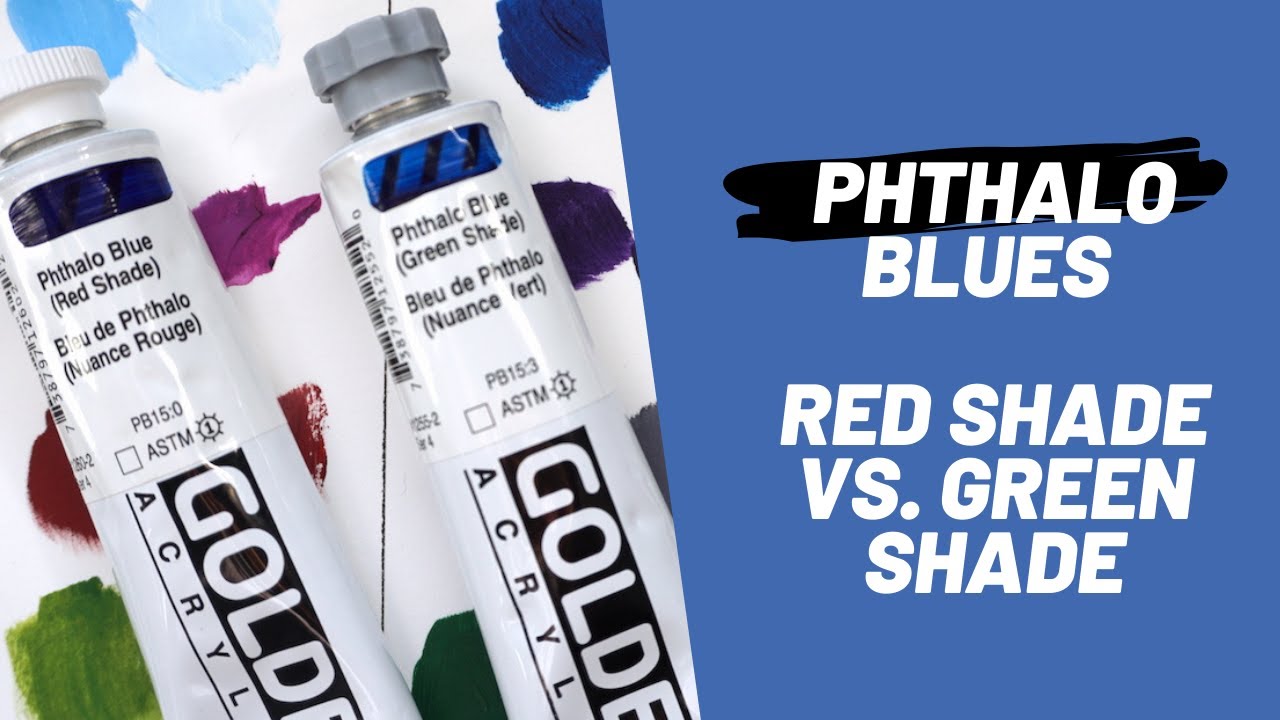 Phthalo blues compared - acrylic paints
