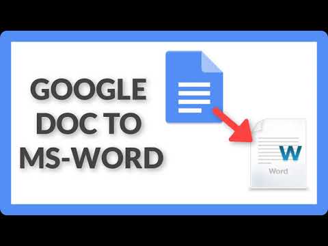 Convert Google Doc to Microsoft Word Doc
