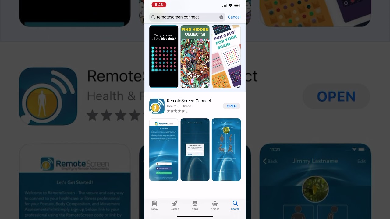 RemoteScreen Client application.
