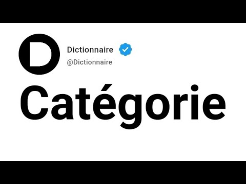 Catégorie Signification En Français