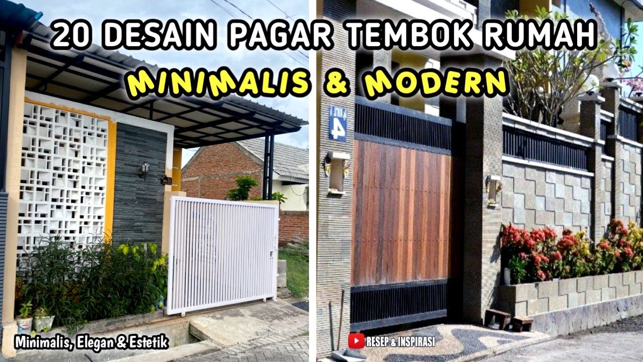 20 Minimalist & Modern Home Wall Fence Designs