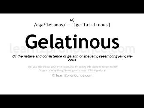 Pronunciation of Gelatinous | Definition of Gelatinous