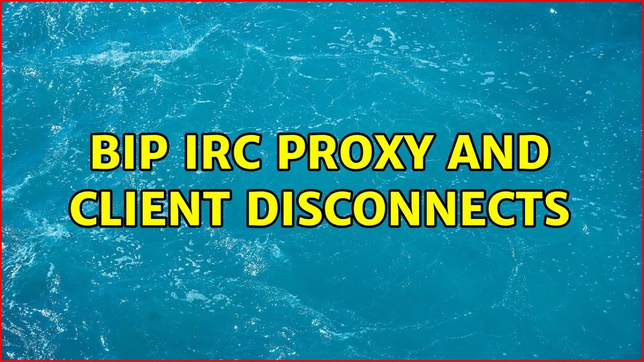 bip irc proxy and client disconnects
