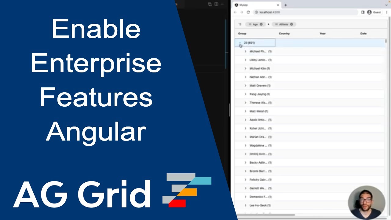 Enabling AG Grid Enterprise Features in Angular