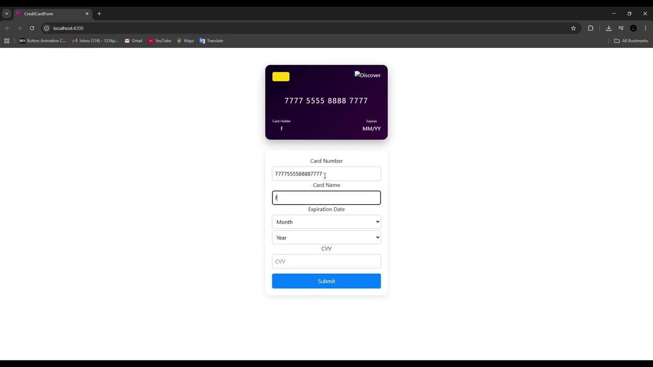 Modern Credit Card UI Design in Angular | Responsive UI Tutorial for Beginners