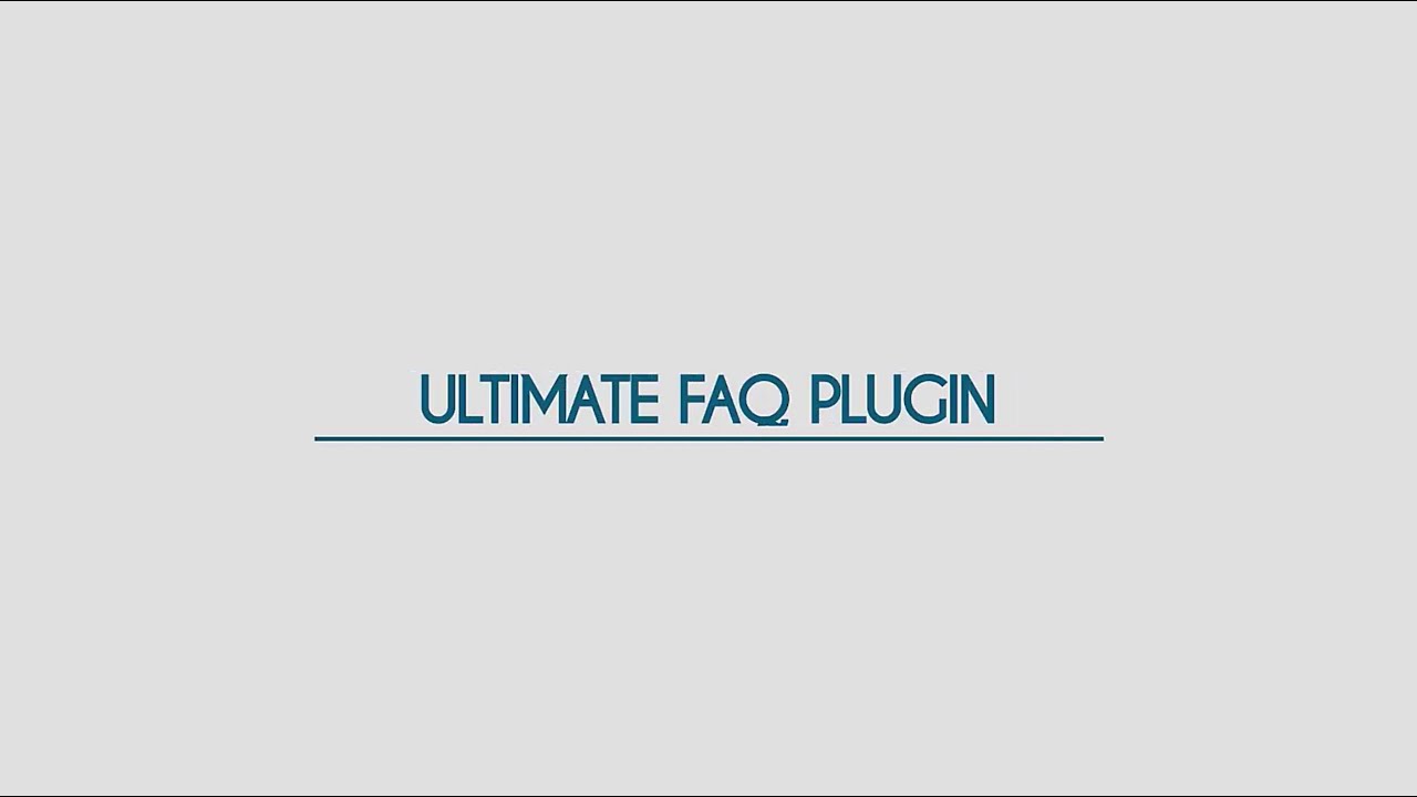 Ultimate FAQ Plugin for WordPress