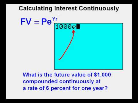 Calculating Compounding Interest Continuously