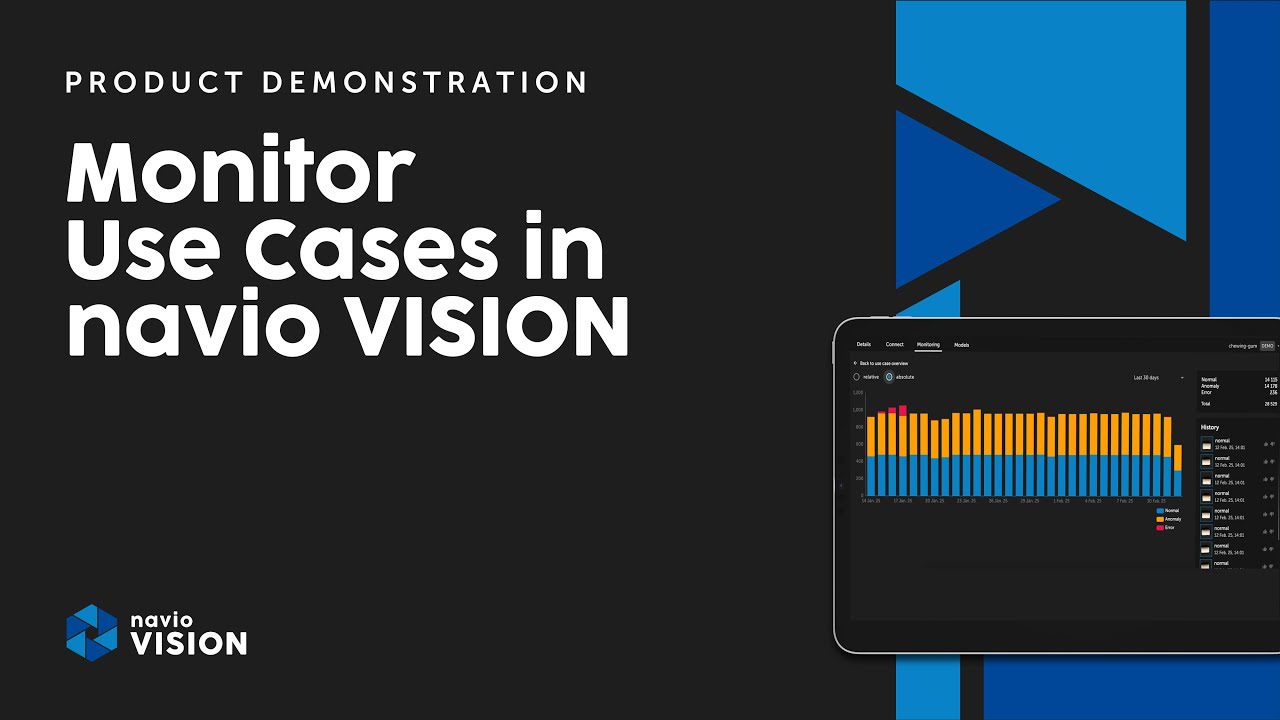 Monitor Use Cases in navio VISIO | Anomaly Detection Predictions & Insights
