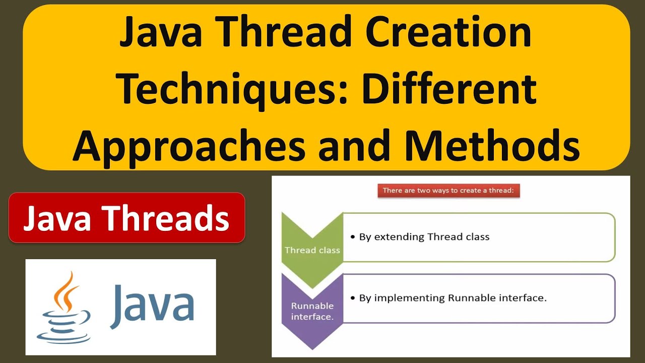 Java Thread Creation Techniques: Different Approaches and Methods |Java thread Creation