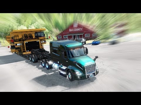CHEAP TRUCK HEAVY TRAILER - 325HP VOLVO VNL vs 75T MINING TRUCK [ATS]