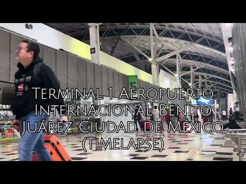 Aeropuerto internacional de la Ciudad de México Benito Juárez Terminal 1 (Timelapse)