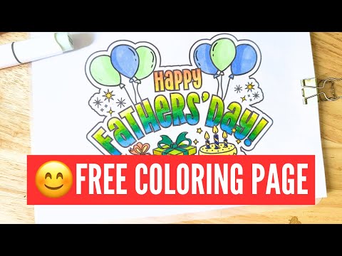 ❤️Color With Me | FREE Coloring Page For Fathers Day DIY Crafts