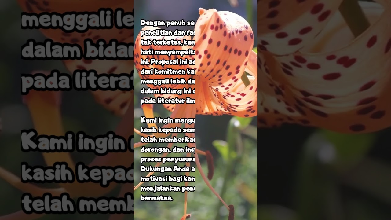 CONTOH KATA PENGANTAR PROPOSAL ILMIAH