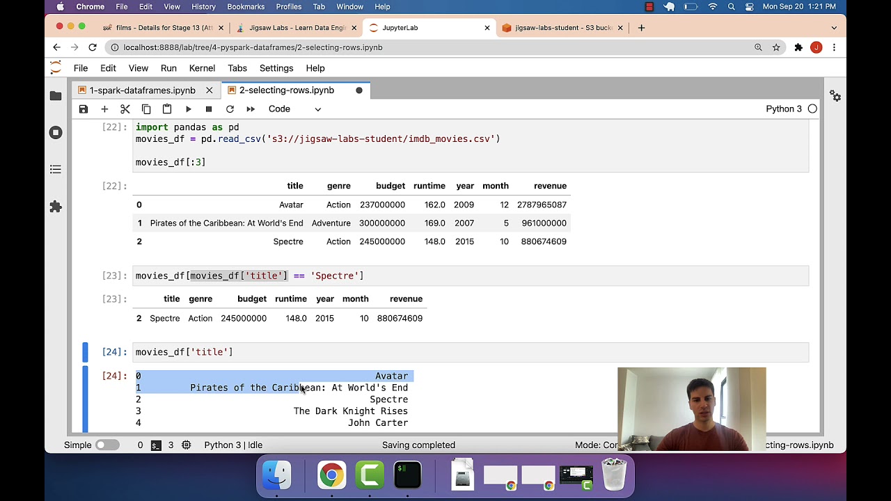 8. Spark DataFrames - Columns & Rows