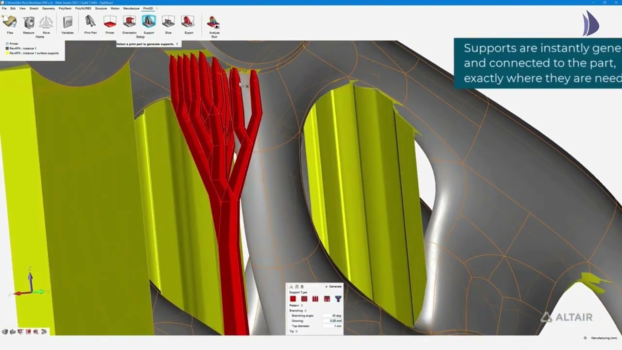 Print 3D using Altair Inspire