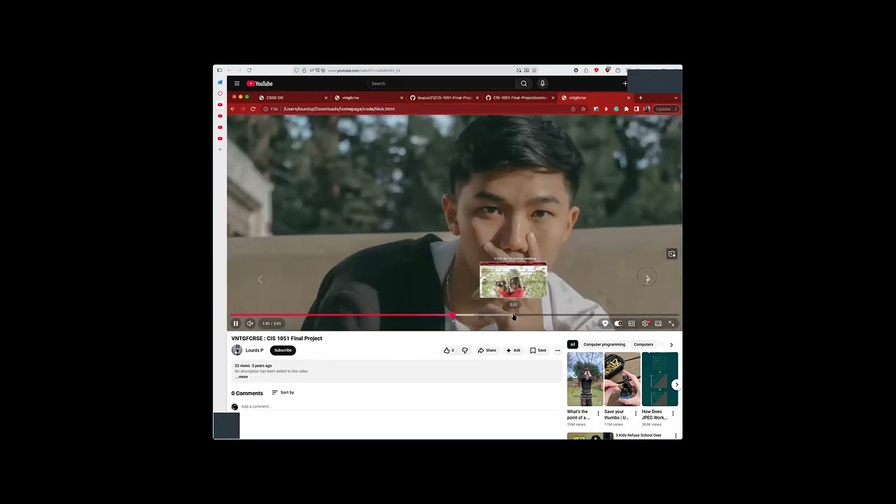 3/24: Final Project Info and Github