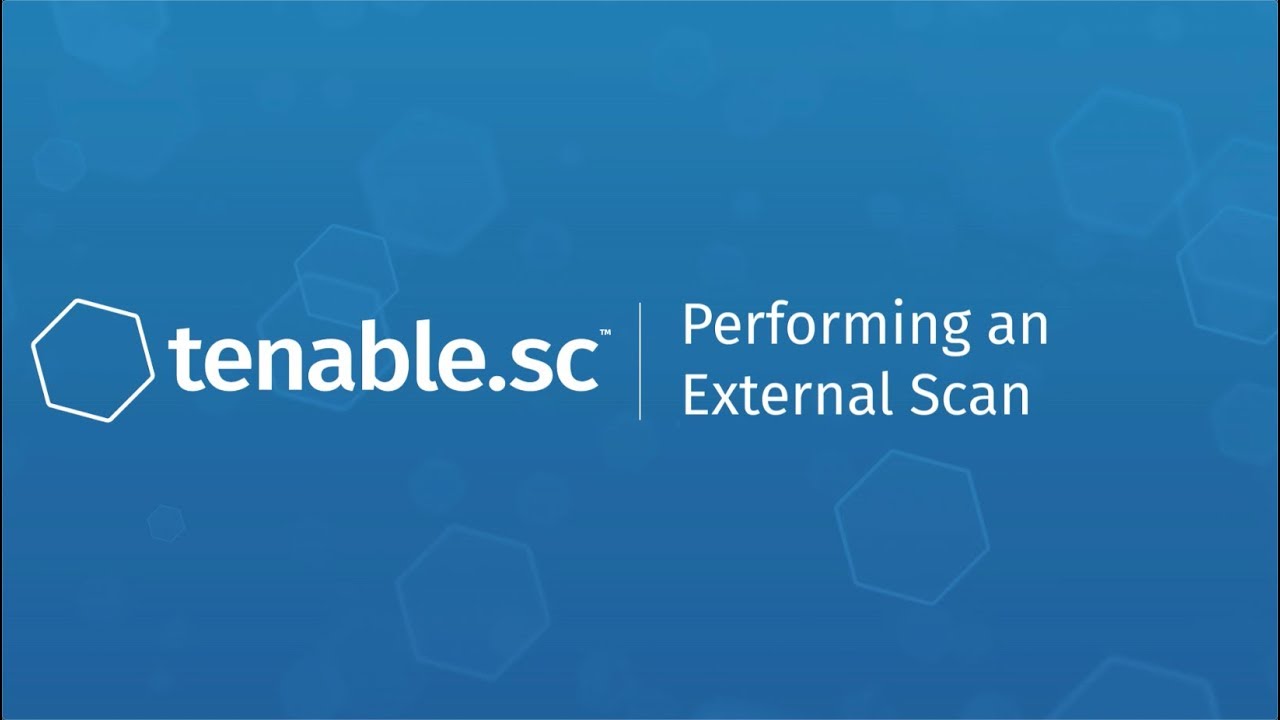Performing an External Scan in Tenable.sc