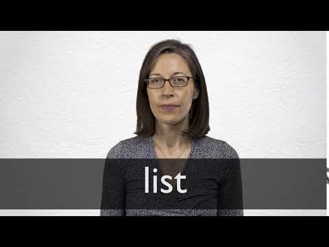 LIST definition and meaning | Collins English Dictionary