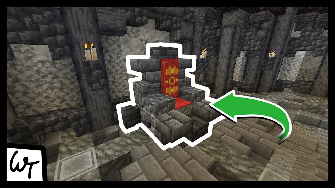 Detailed Medieval Throne - Minecraft Tutorial